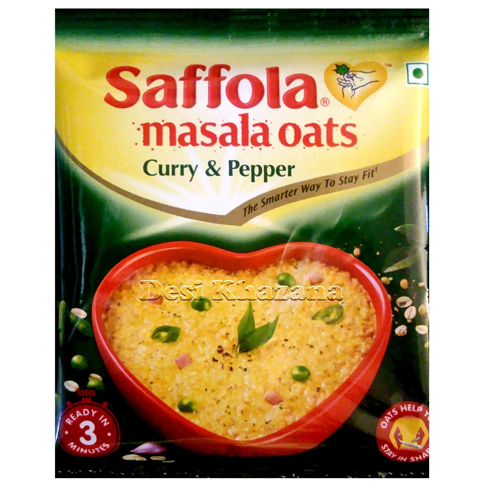 Saffola Masala Oats (Curry & Pepper) – Desi Khazana